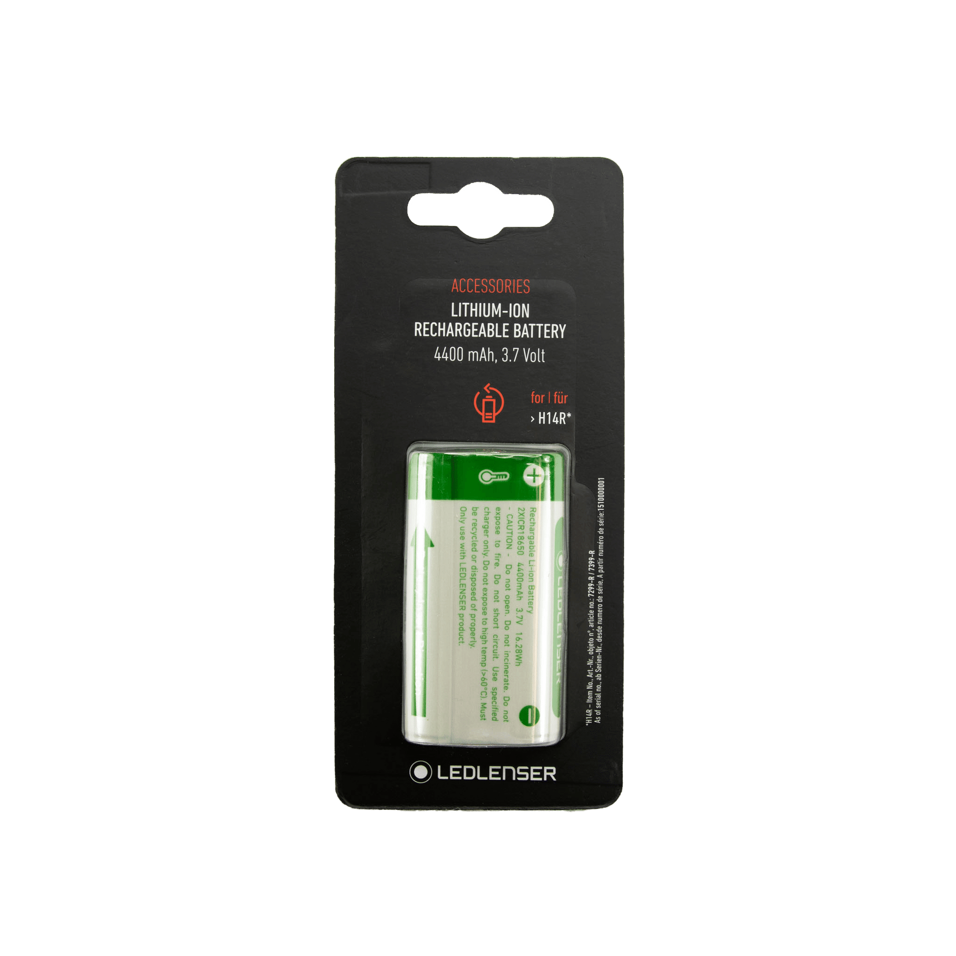 Li-ion Rechargeable Battery 4400mAh | Suits H14R.2 Headlamp – Ledlenser ...